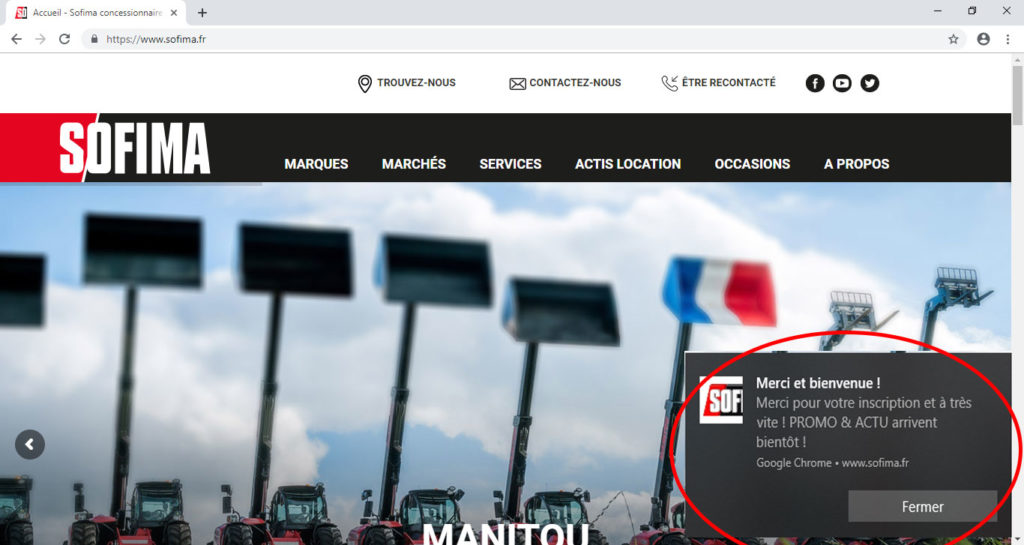 NE RATEZ PLUS LES PROMOS & ACTUS SOFIMA sur sofima.fr - Sofima